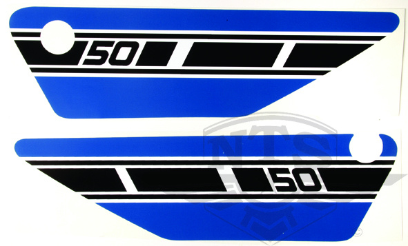 Stickerset FS1 1977 for Blue moped - NTS Parts - ENGLISH